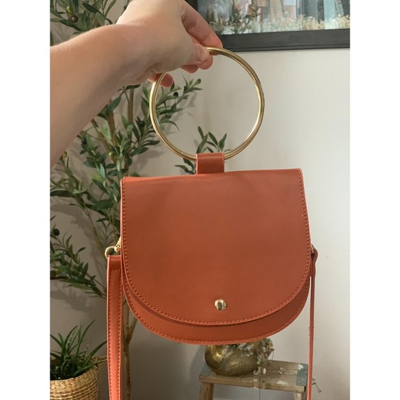 Shiraleah | Bags | Shiraleah Andrea Leather Brown Saddle Bag Crossbody ...